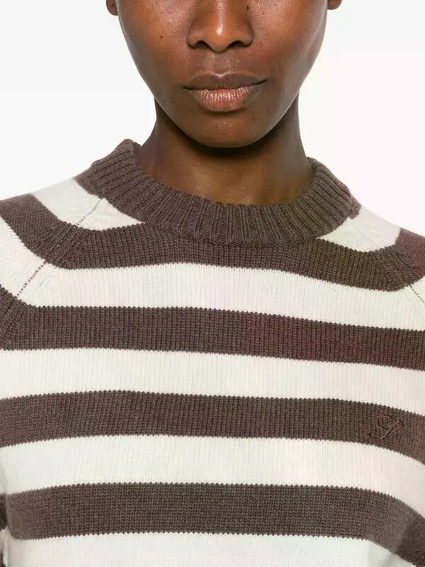 Sporty & Rich Striped-pattern Long-sleeve Sweater