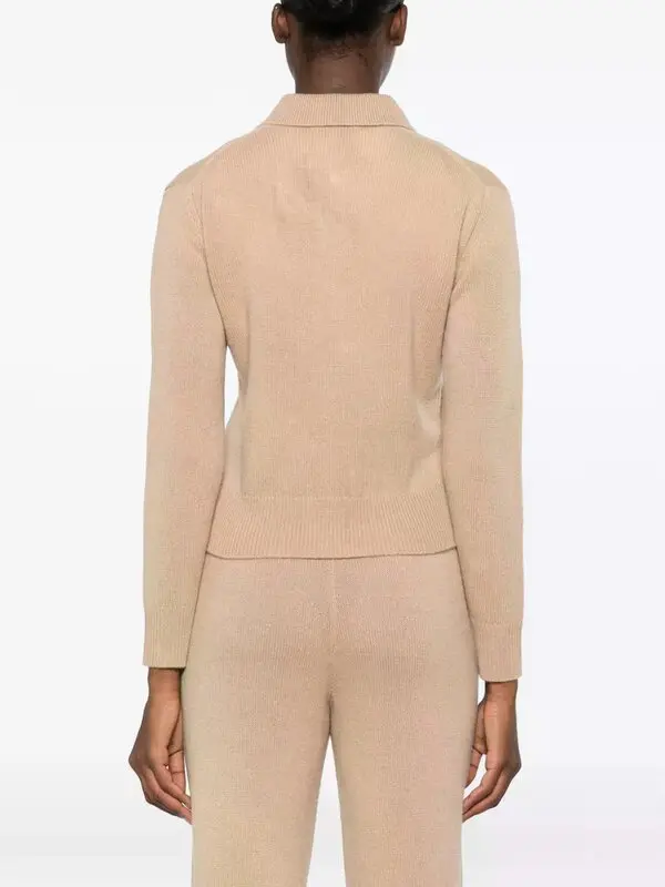 Sporty & Rich Izar Ribbed-knit Polo Shirt