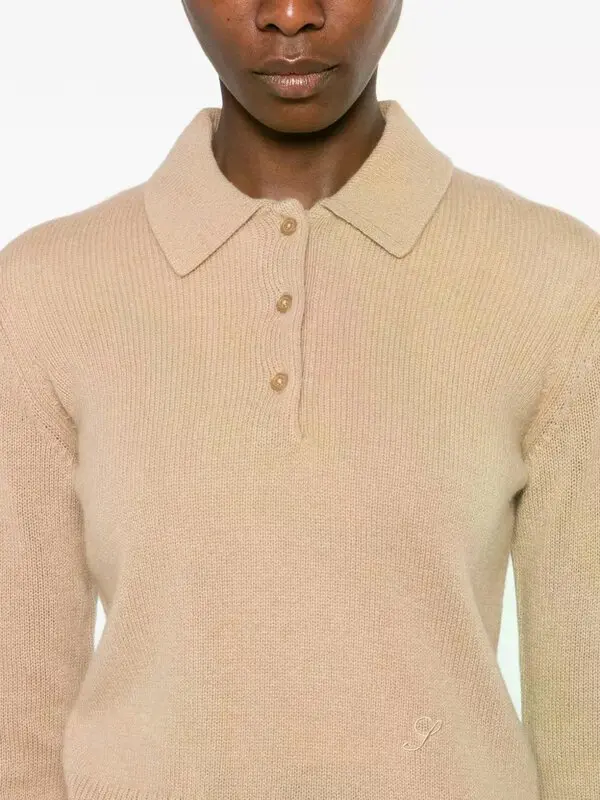 Sporty & Rich Izar Ribbed-knit Polo Shirt