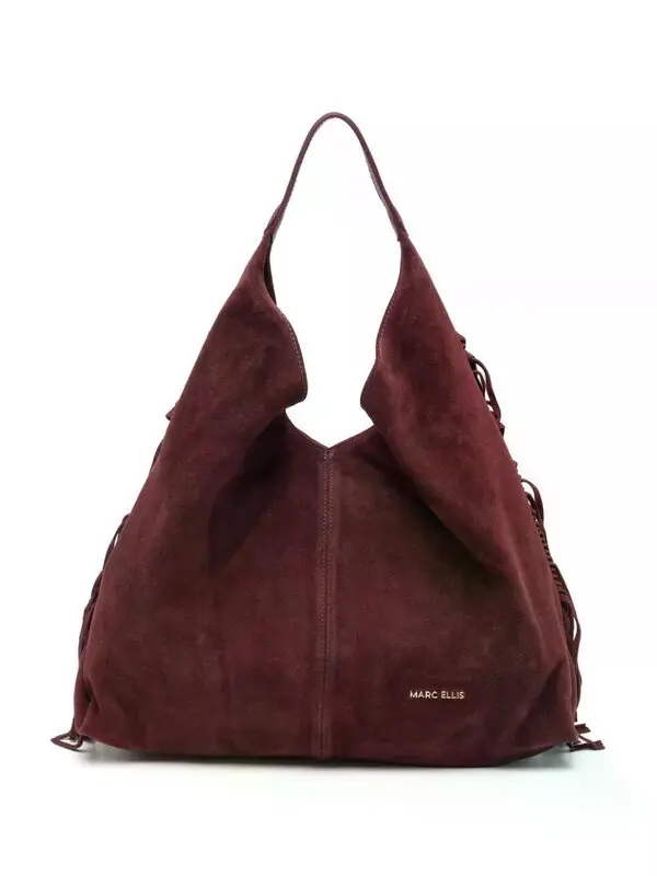 MARC ELLIS Altea Fringed Suede Shoulder Bag - Red