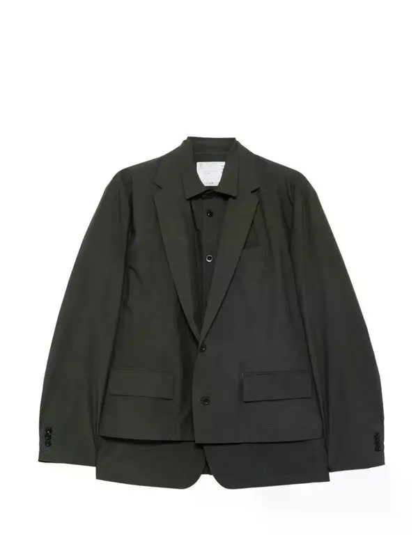 Sacai Layered Single-breasted Blazer - Green