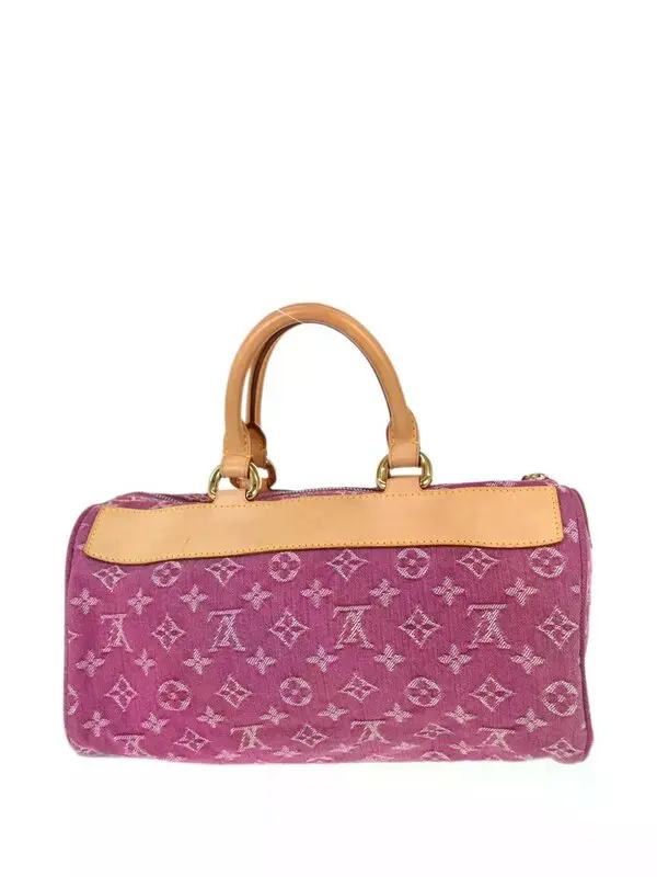 LOUIS VUITTON Neo Speedy Monogram Denim Tote Bag - Pink