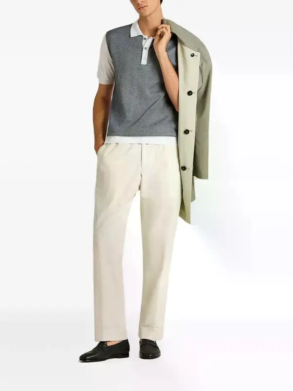 Kiton Contrast-collar Polo Shirt
