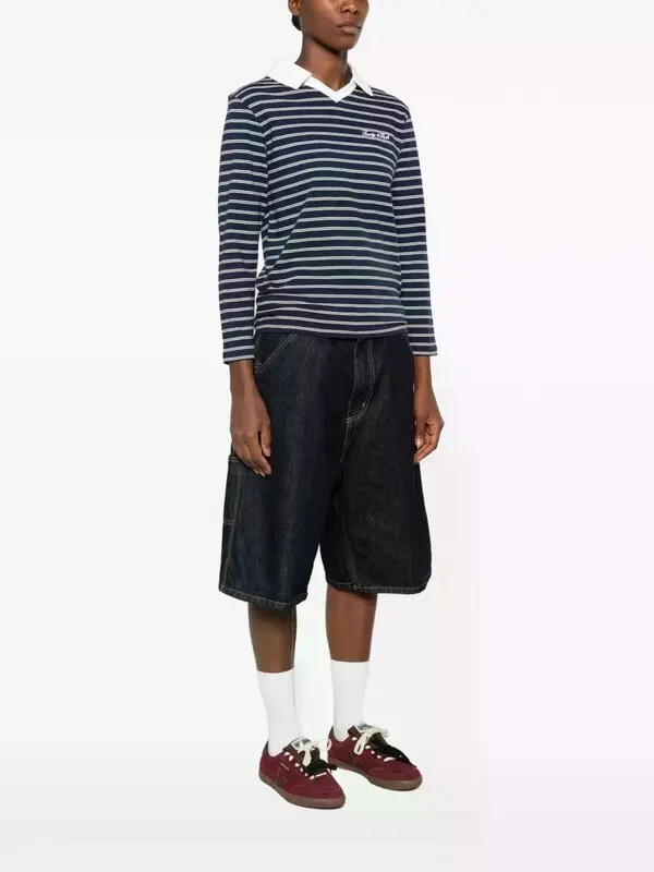 Sporty & Rich Striped-pattern Long-sleeve T-shirt