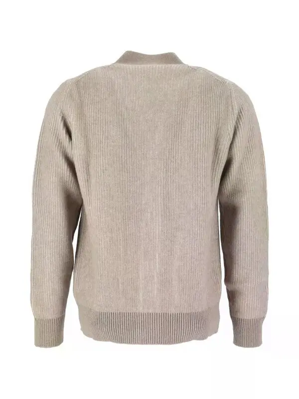 FILIPPO DE LAURENTIIS Ribbed-knit Button-up Cardigan