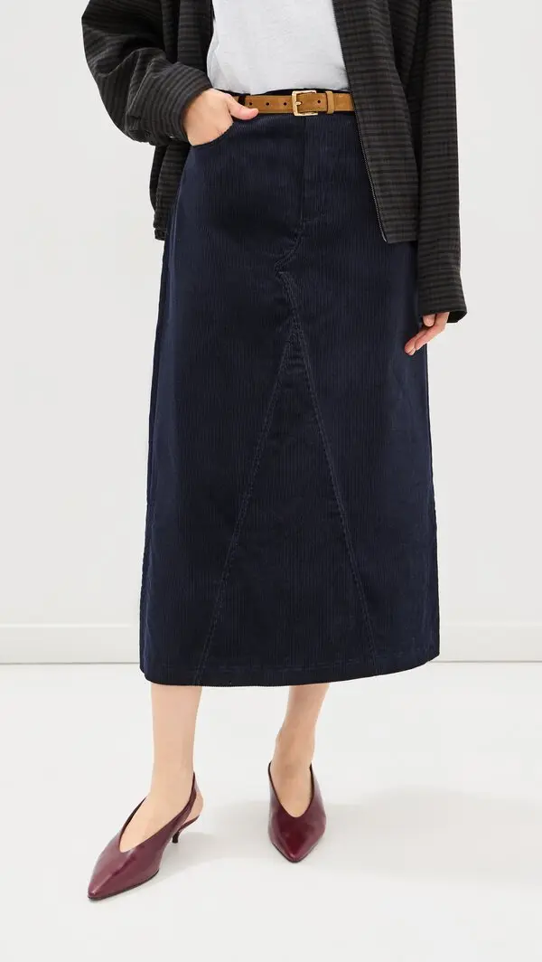 CARO EDITIONS Long Corduroy Nunu Skirt