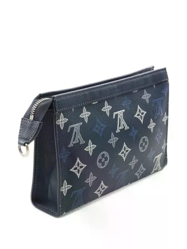 LOUIS VUITTON 2021s Monogram Shadow Gaston Shoulder Bag - Blue