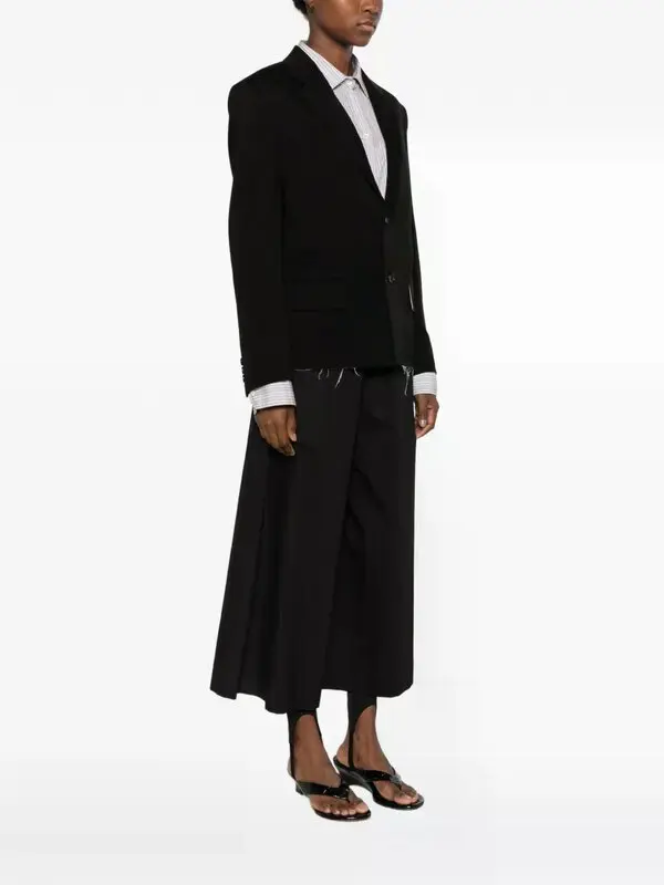 Comme Des Garçons Frayed Single-breasted Blazer
