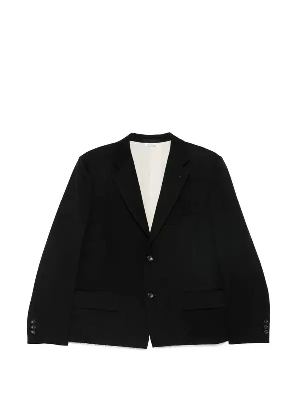 Comme Des Garçons Frayed Single-breasted Blazer - Black