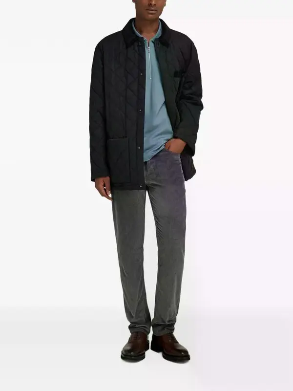 FERRAGAMO Cotton Polo Shirt With Zip Detail