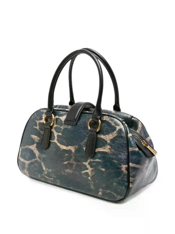 Just Cavalli Athena Leopard-print Leather Shoulder Bag