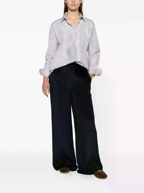 Max Mara Relaxed-fit Heavy Silk Trousers Ultramarine - Blue
