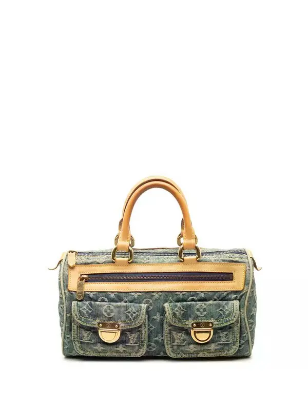 LOUIS VUITTON 2006 Monogram Denim Neo Speedy 30 Boston Bag