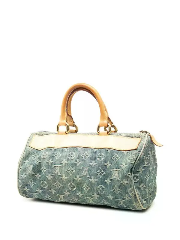 LOUIS VUITTON 2006 Monogram Denim Neo Speedy 30 Boston Bag