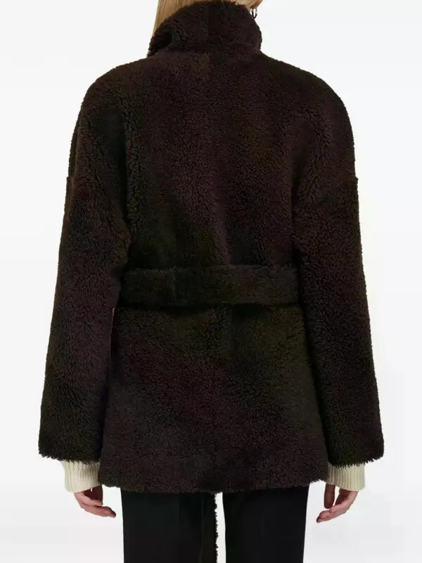 FERRAGAMO Reversible Shearling Jacket - Brown