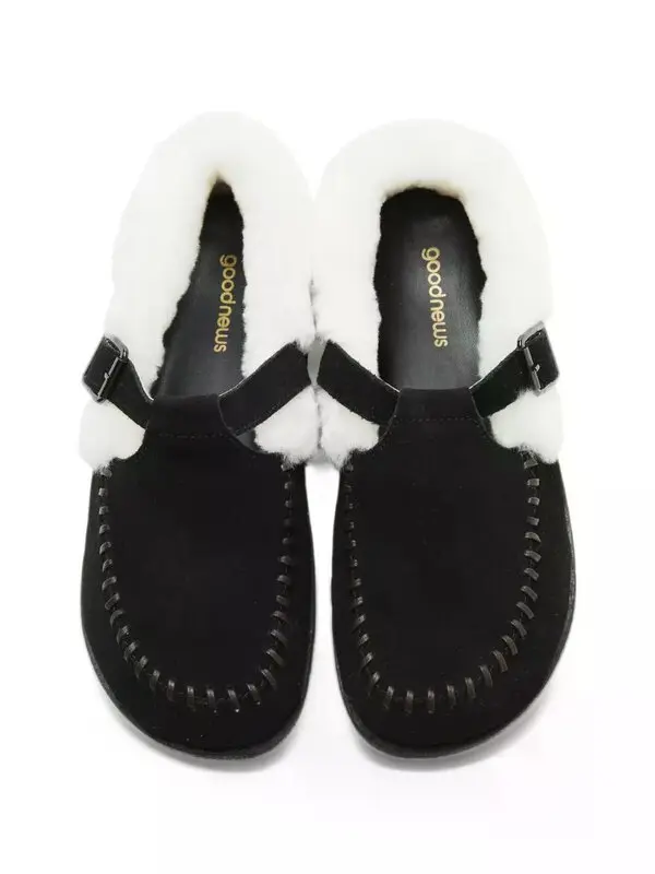Good News Shearling-trim Whipstitch Sneakers