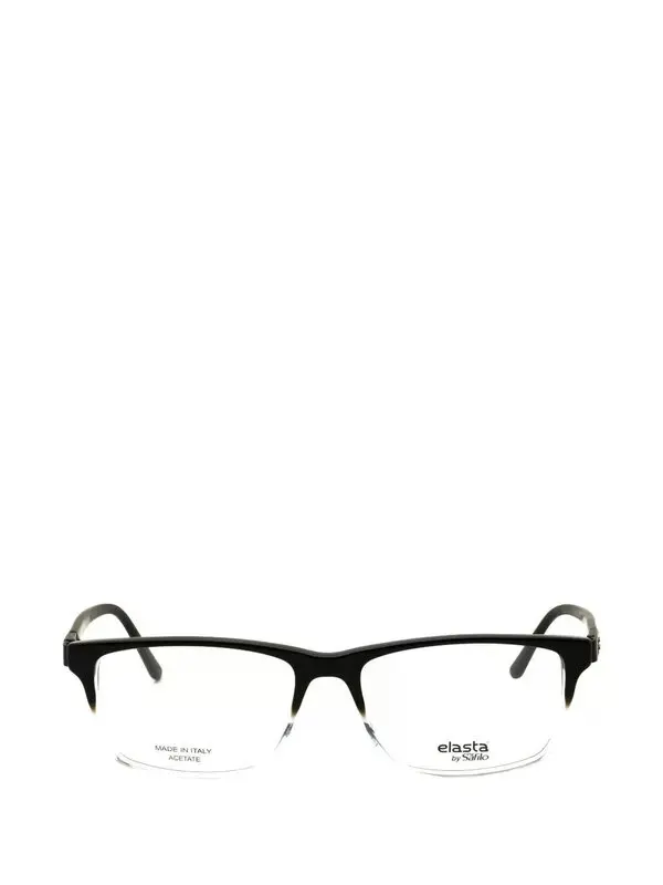 ELASTA Rectangle-frame Glasses - Black