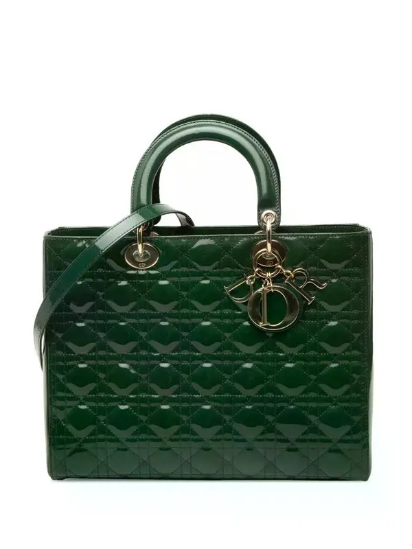 Dior 2013 Large Patent Cannage Lady Satchel