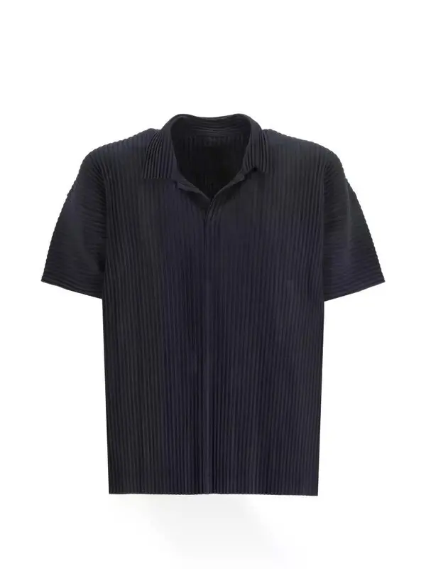 Issey Miyake Pleated V-neck T-shirt