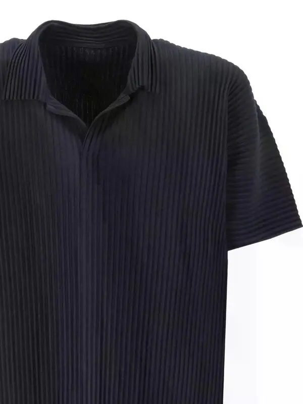 Issey Miyake Pleated V-neck T-shirt
