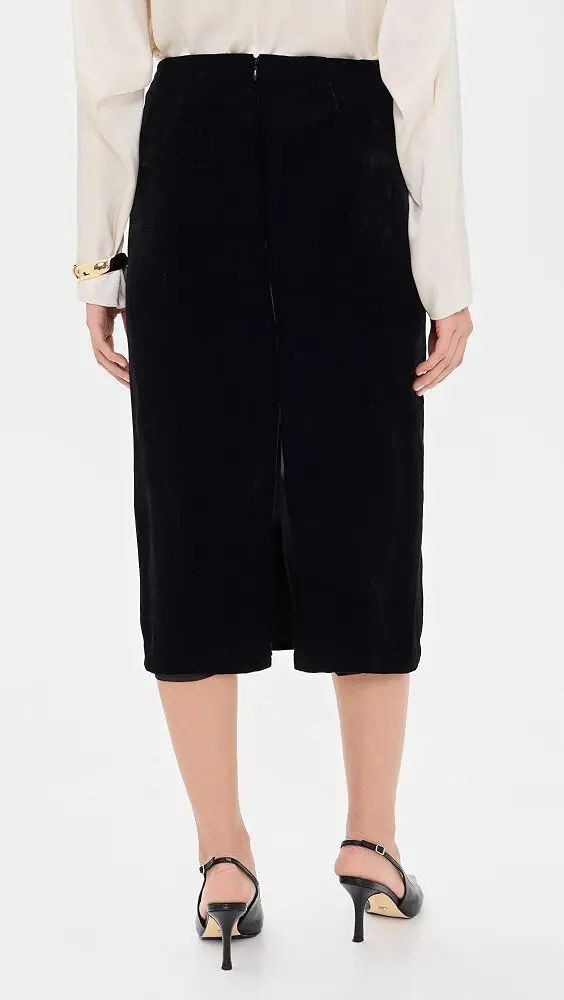 REFORMATION Helen Velvet Skirt