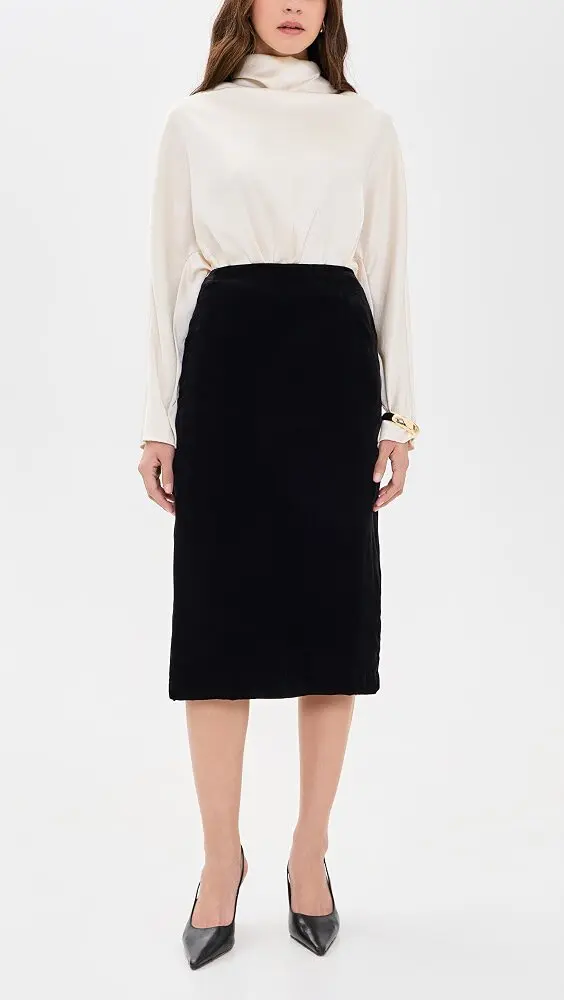 REFORMATION Helen Velvet Skirt