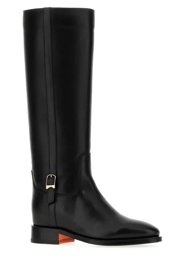Santoni Leather Mandy Boots