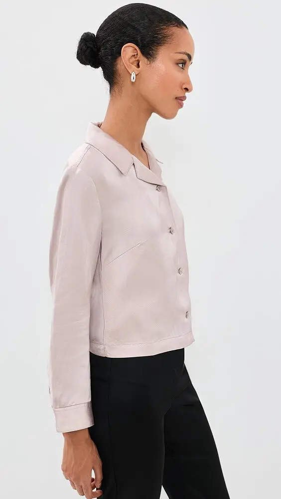 REFORMATION Lacie Cropped Shirt