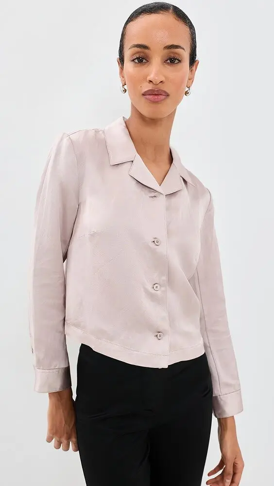 REFORMATION Lacie Cropped Shirt