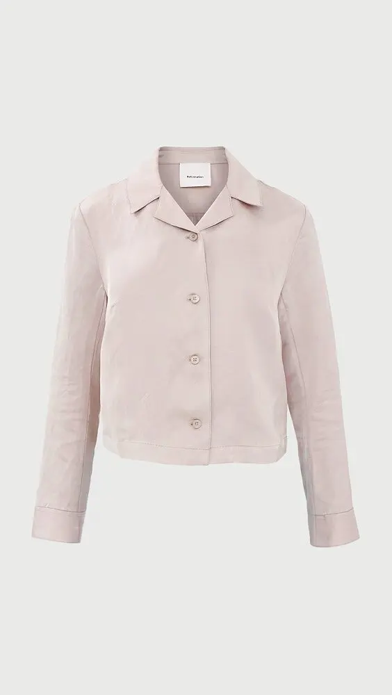 REFORMATION Lacie Cropped Shirt