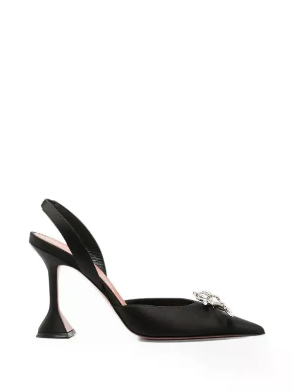 Amina Muaddi Rosie Crystal-embellished Pumps - Black