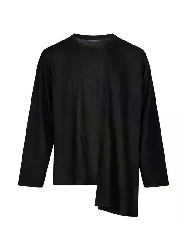Yohji Yamamoto Asymmetric Button-up Long-sleeve T-shirt