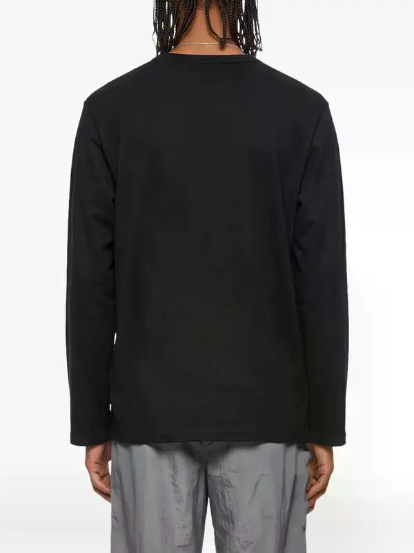Yohji Yamamoto Asymmetric Button-up Long-sleeve T-shirt