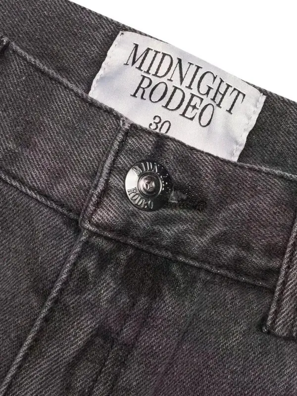 MIDNIGHT RODEO Distressed Straight-leg Jeans