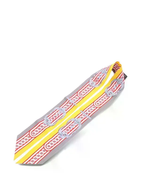 Hermès 2010s Bride De Cour Ribbon Scarf - Grey