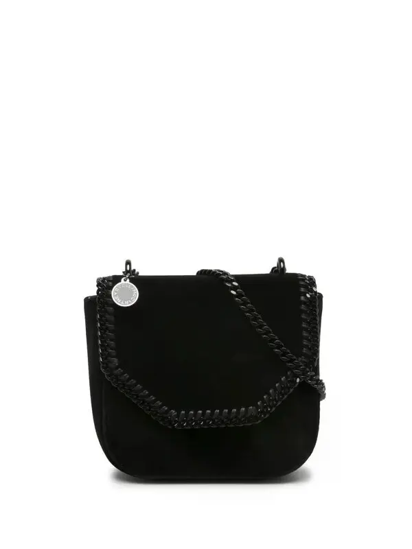 Stella McCartney 2016-2018 Mini Velvet Falabella Box Crossbody Bag - Black