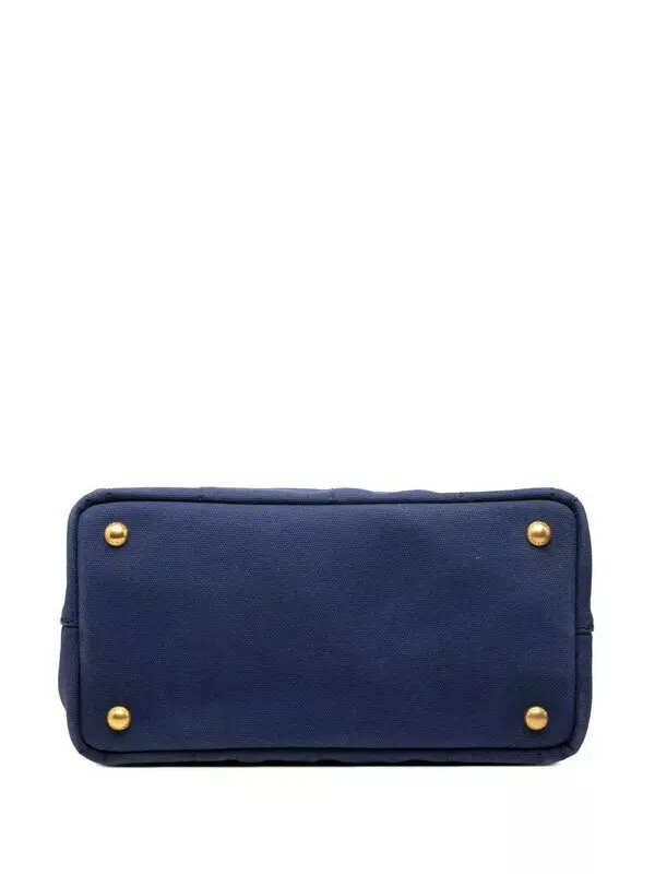 Prada 2013-2026 Small Canvas Canapa Logo Tote Satchel