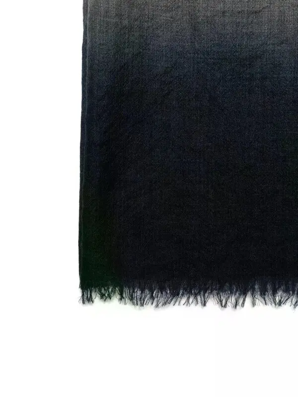 Faliero Sarti Ombré-effect Frayed-hem Scarf - Grey