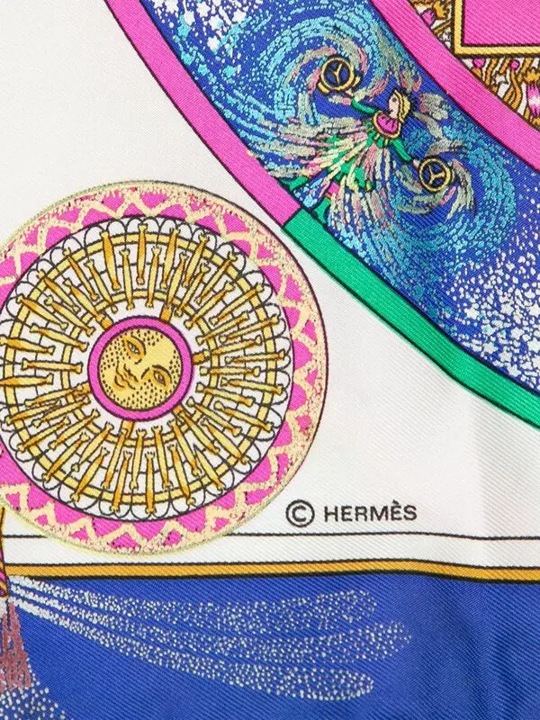 Hermès 1987 Feux D Artifice Carre Silk Handkerchief