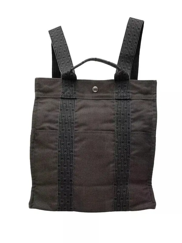 Hermès 1990-2010 Canvas Herline Mm Backpack - Grey