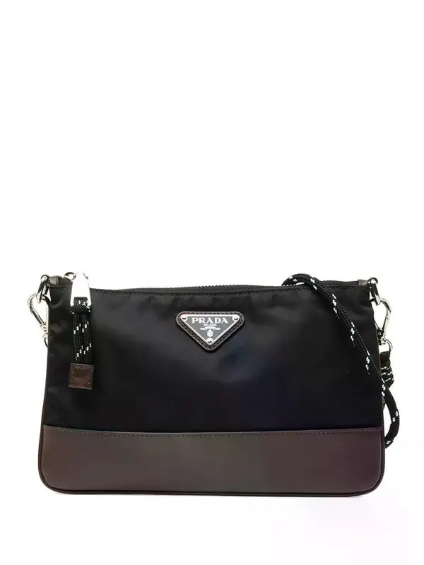 Prada 2019-2026 Bicolor Vitello Trimmed Re Nylon Speedrock Smartphone Case Crossbody Bag