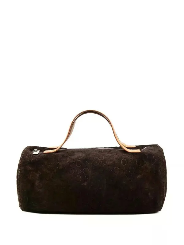Celine 20th Century C Macadam Suede Handbag - Brown
