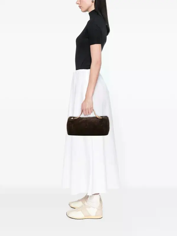 Celine 20th Century C Macadam Suede Handbag