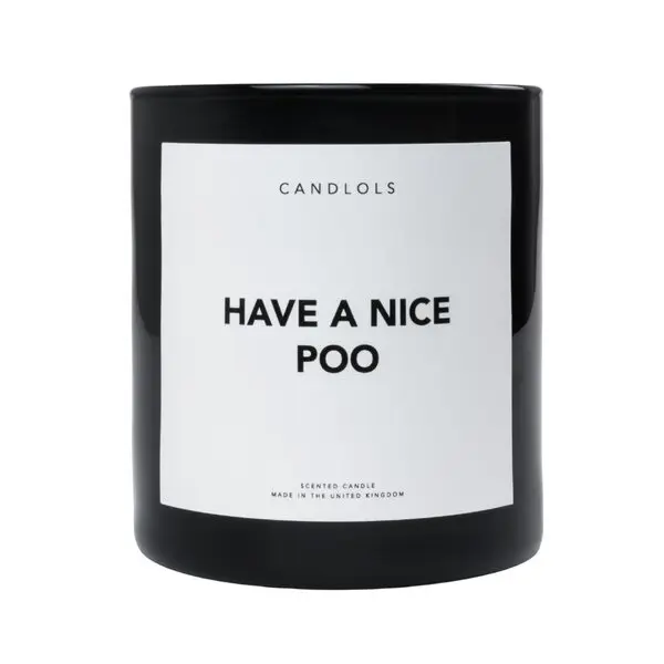 CANDLOLS Have A Nice Poo, Luxury Scented Candle - Black