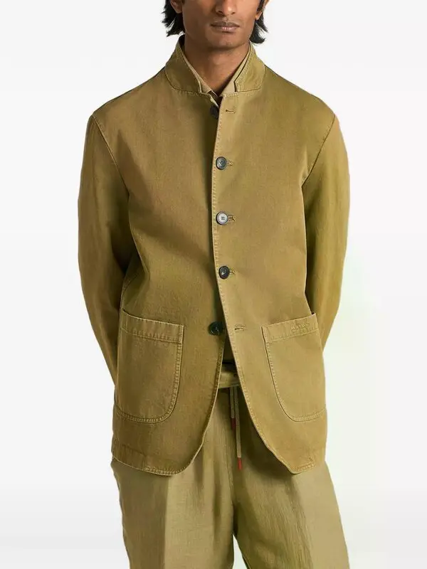 Kiton Mandarin-collar Buttoned Overshirt