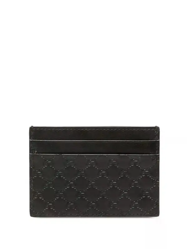 Gucci 2000-2015 Microguccissima Card Holder - Black