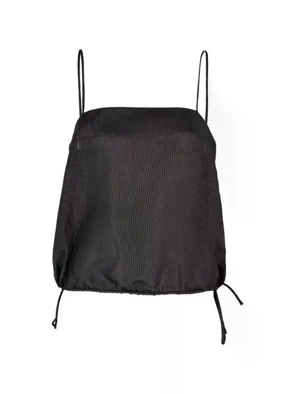 ST. AGNI Drawstring-hem Top - Grey