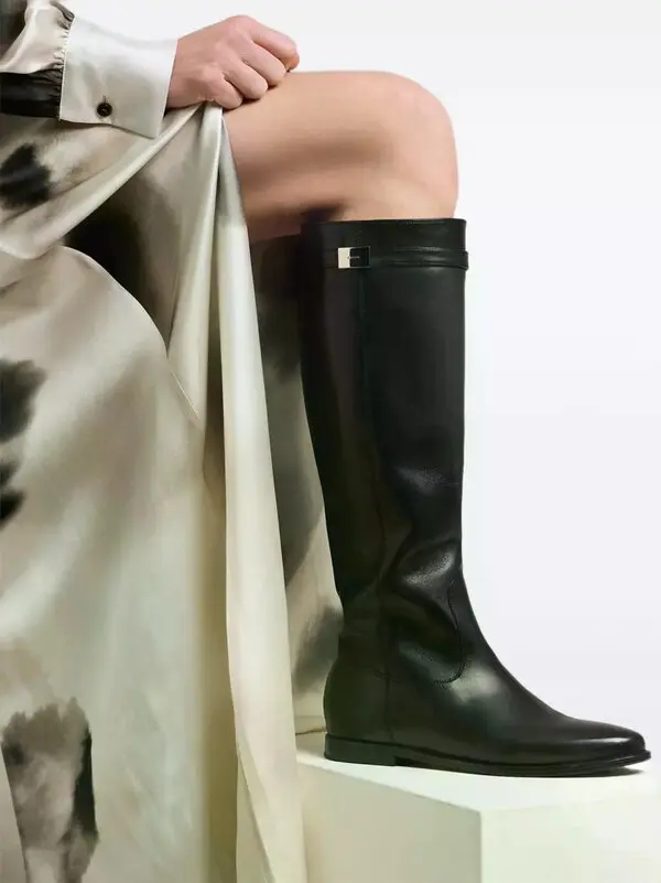 Kiton Logo-plaque Leather Boots
