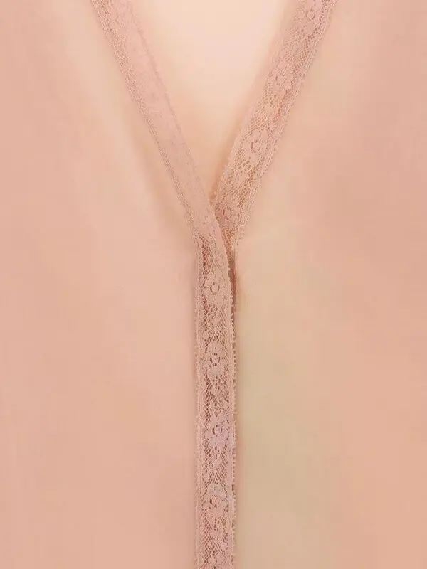 Valentino Garavani Lace-trim Silk Blouse