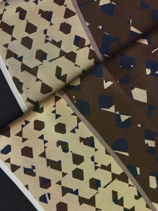 Kiton Geometric-pattern Silk Scarf